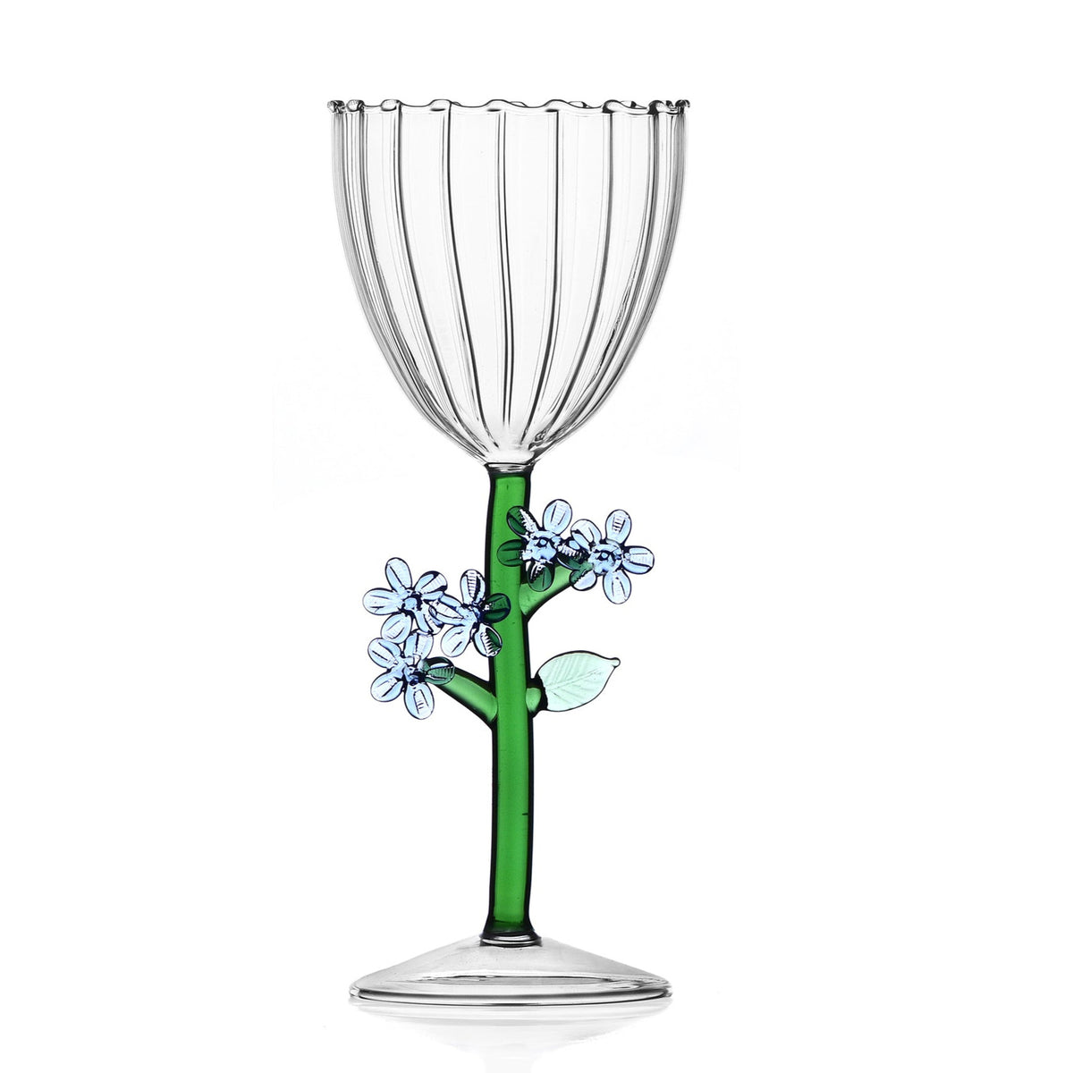 Botanica optical stemmed glass light blue fl – Avax Object